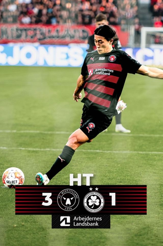 [UECL 리뷰] '조규성 PK 선제골 폭발' 미트윌란, 오모니아에 5-1 대승...플레이오프 진출 쾌거