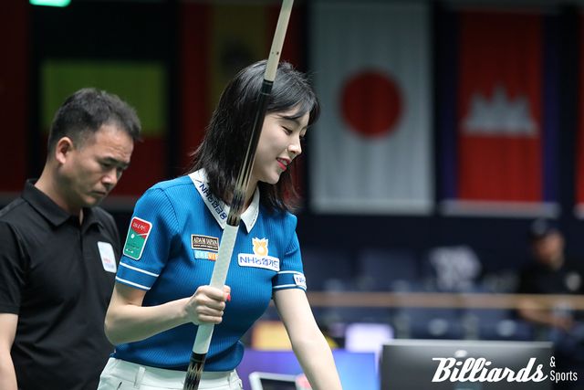 'LPBA 신예' 정수빈, 막판 하이런 두 방으로 '당구 여제' 김가영에 대역전승