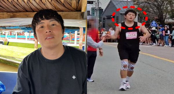 "4시간 47분만에"기안84, 마라톤 풀코스 42.195km 도전 성공