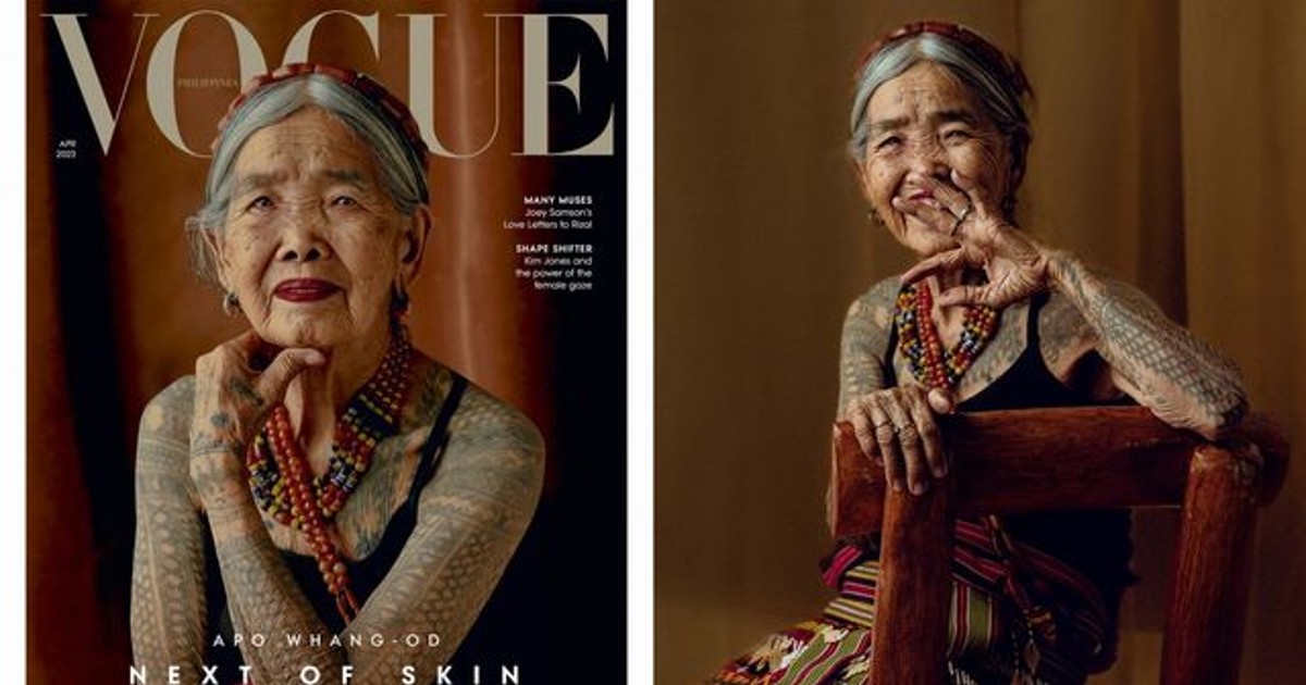 106세 전신문신 한 필리핀 할머니 Vogue 4월 표지모델 확정