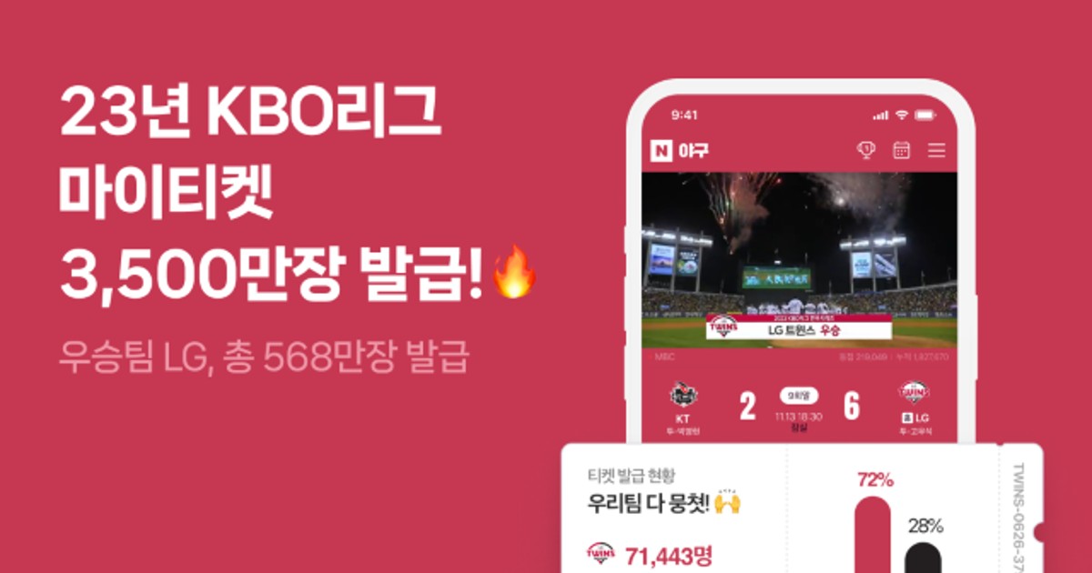 "LG 우승 순간 함께해요"…네이버 스포츠, KBO로 커뮤니티 대흥행